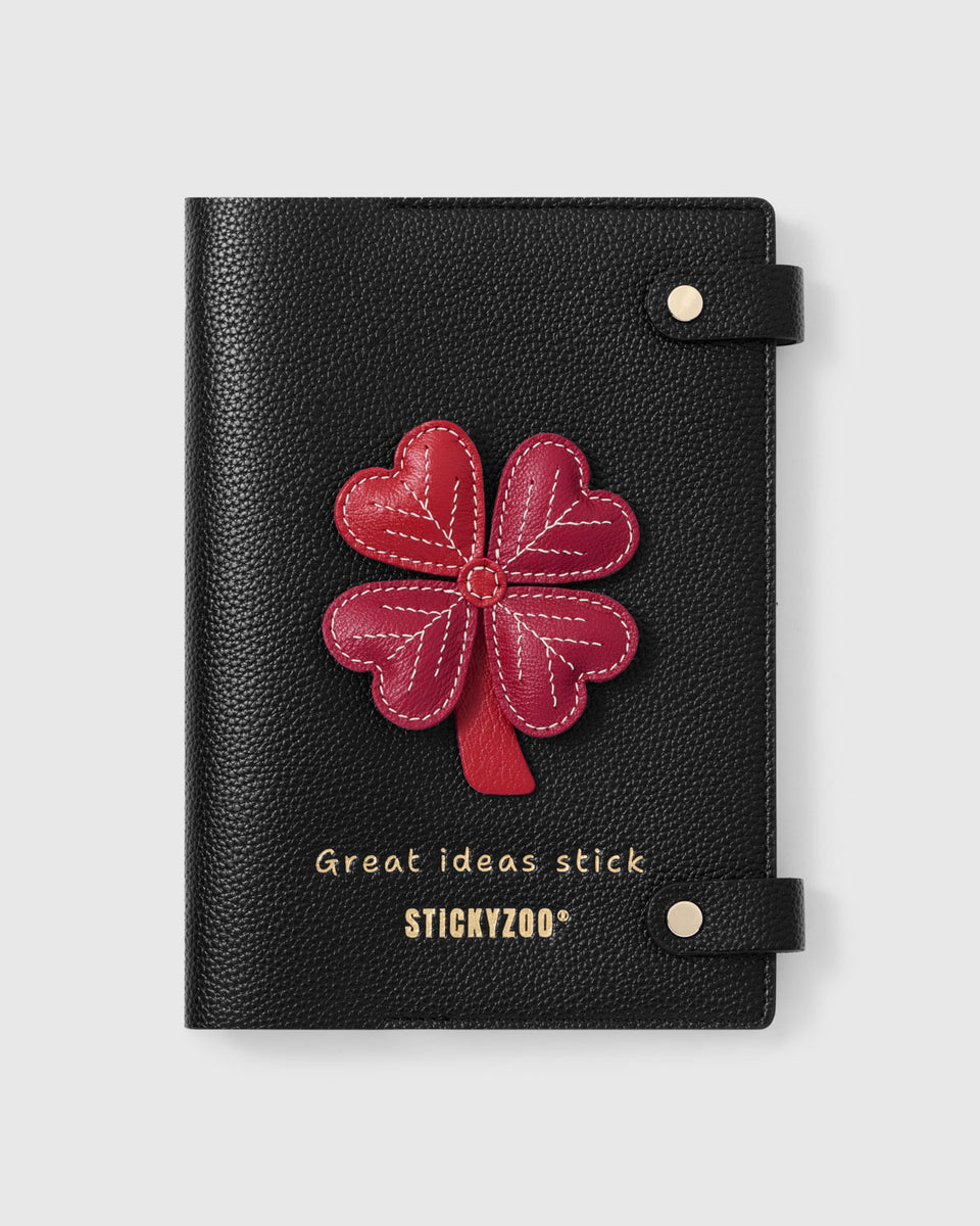leather notebook Lucky Clover – handmade gift for journaling lovers ...