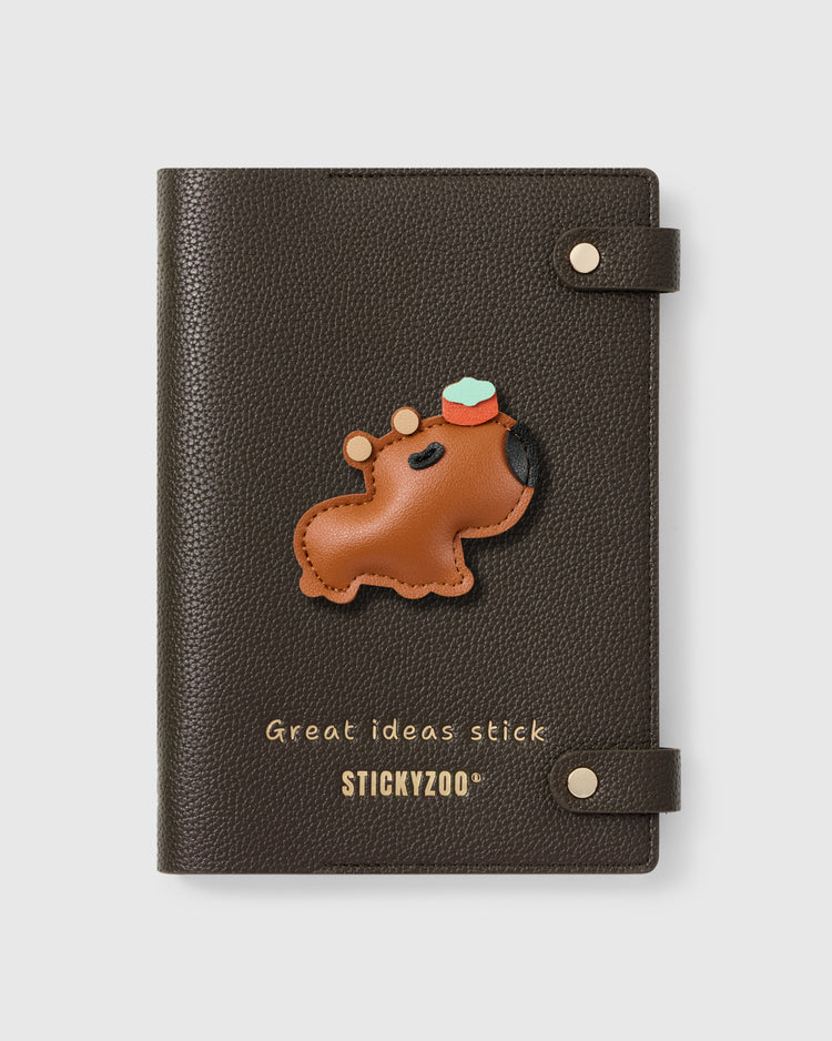 Capybara Leather Notebook — Handmade Refillable A5 Diary – STICKYZOO®