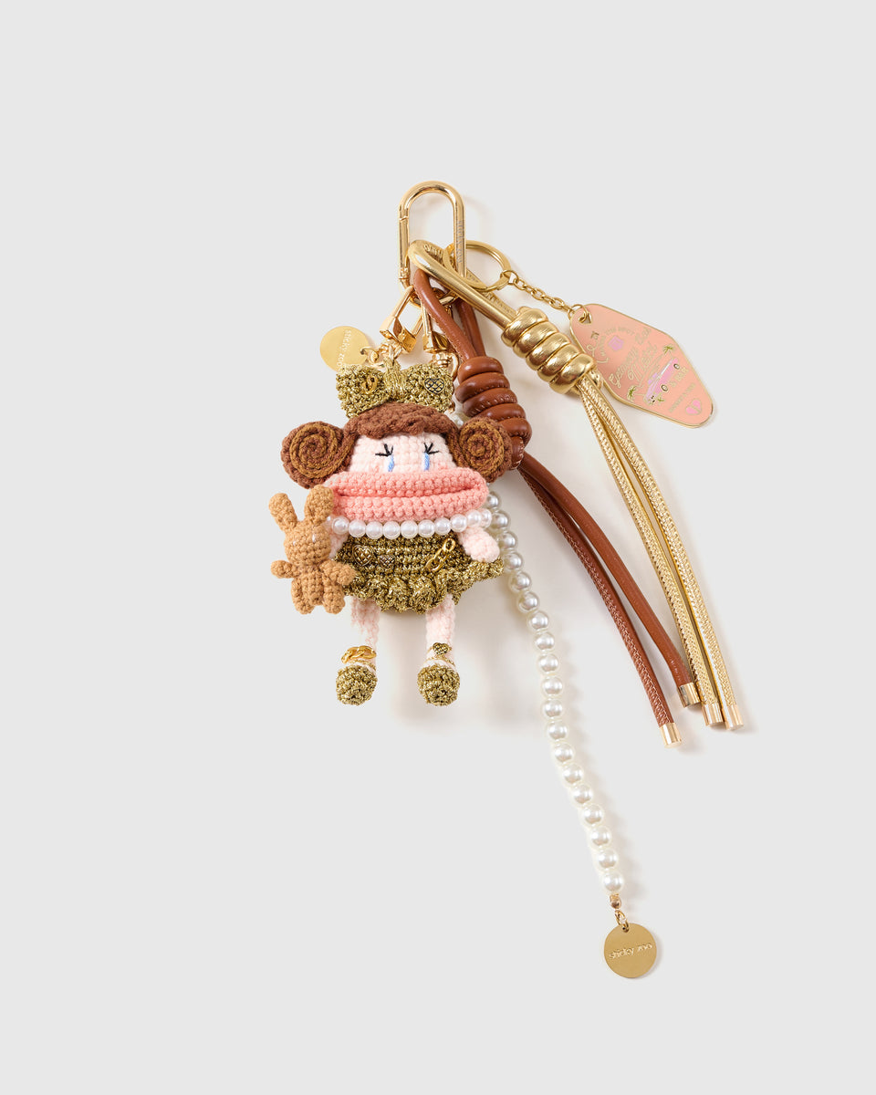 Royal Ridiculous Stack Leather Bag Charm – Luxury Handmade Keychain ...