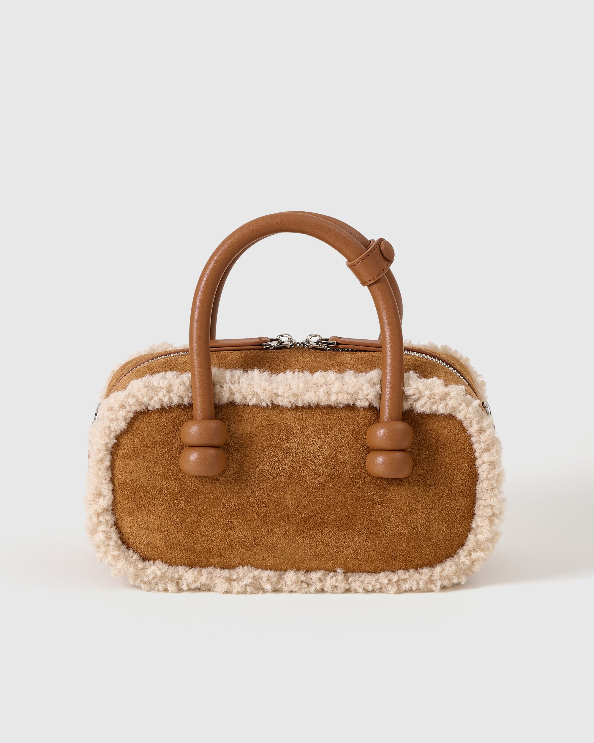 Sticky Zoo® Teddy Shearling Mini Bag - Faux Shearling Handbag, Vegan ...
