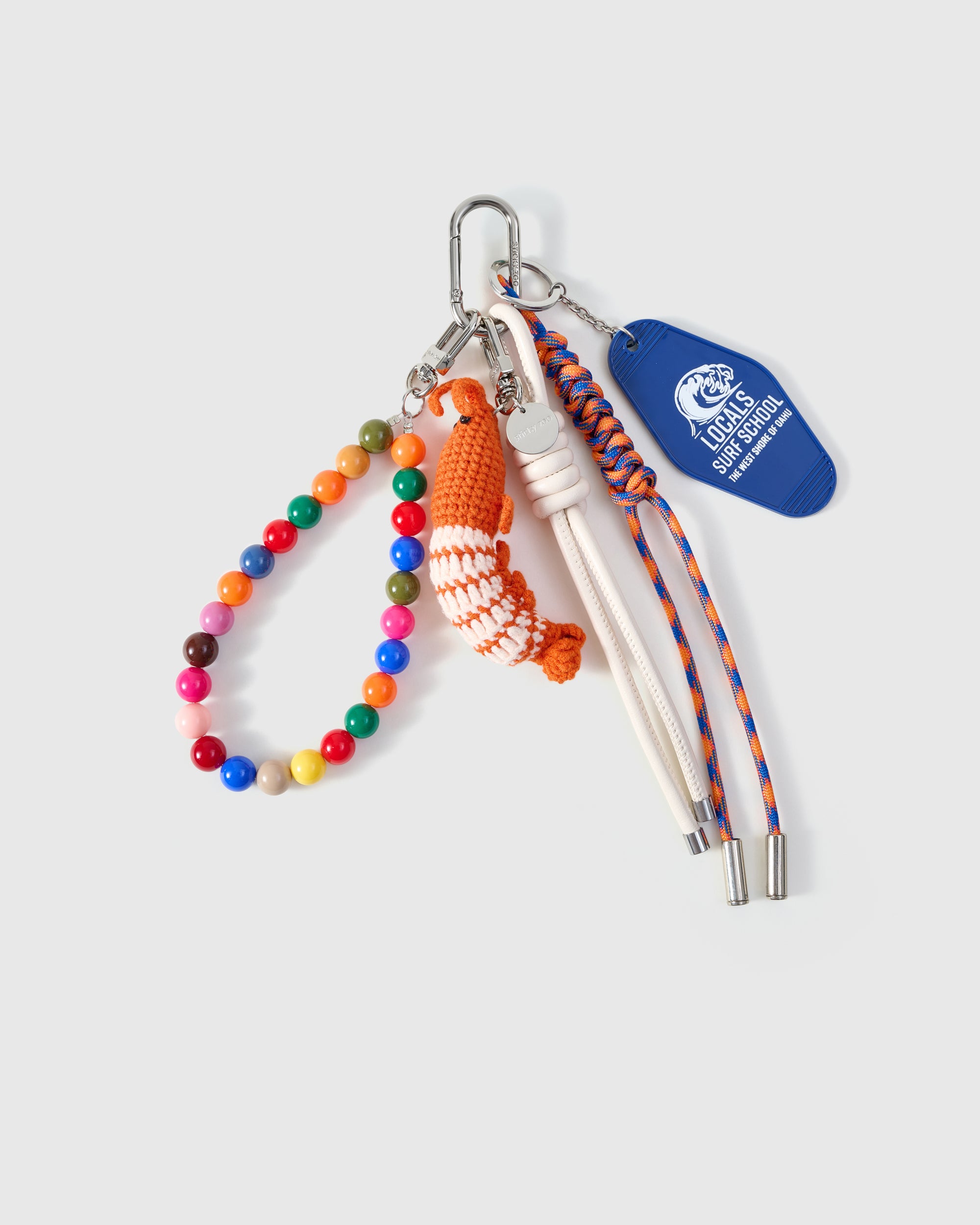 Sticky Zoo® - Shrimp Surf Stack Charm – Rainbow Beads & Blue Tag ...
