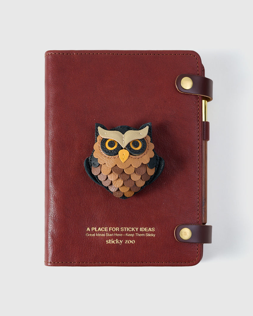 Owl Notebook – Premium Handmade Leather Journal with Unique Owl Charm ...