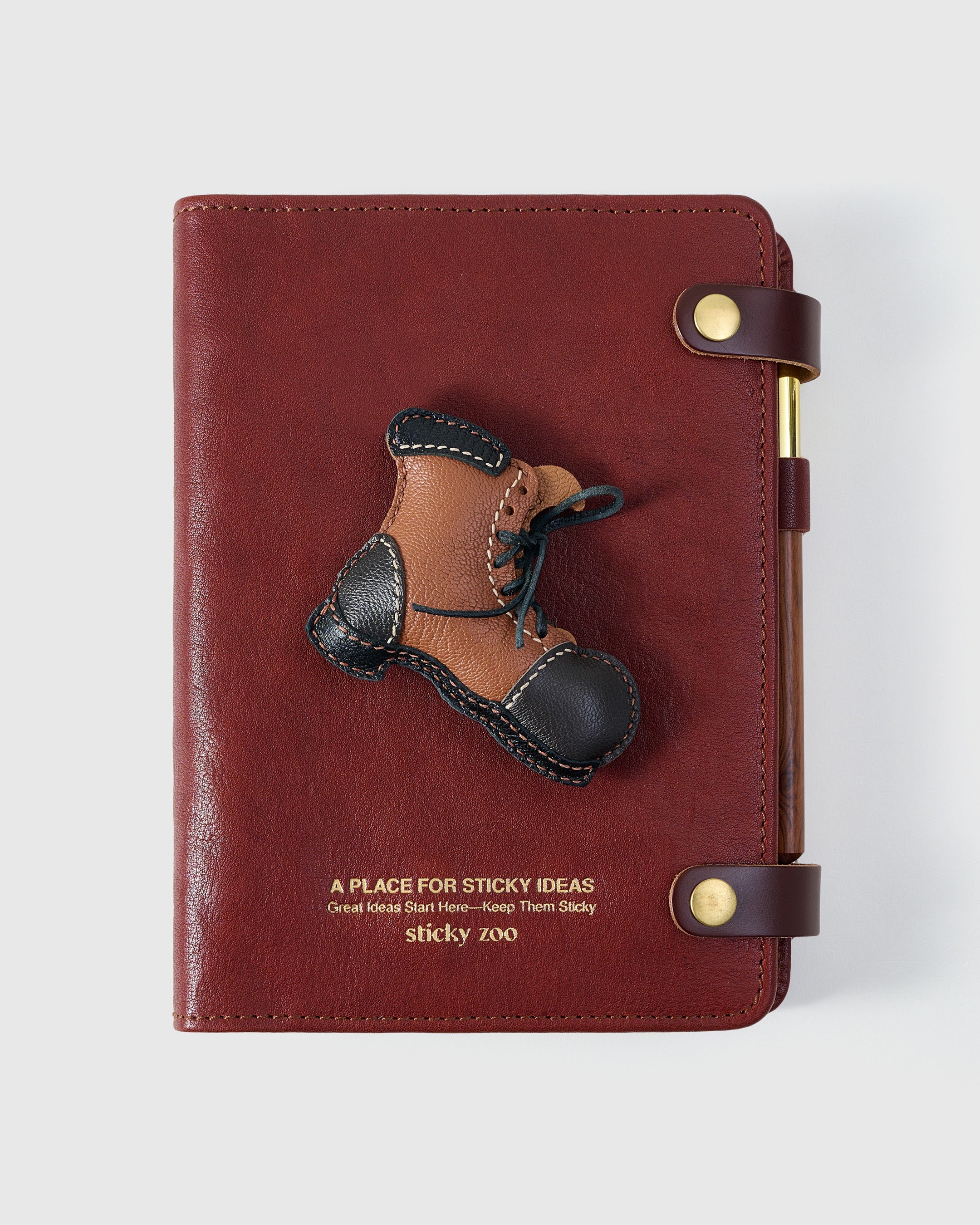 Sticky Zoo® - Cuaderno Boots – Diario de cuero hecho a mano premium con ...