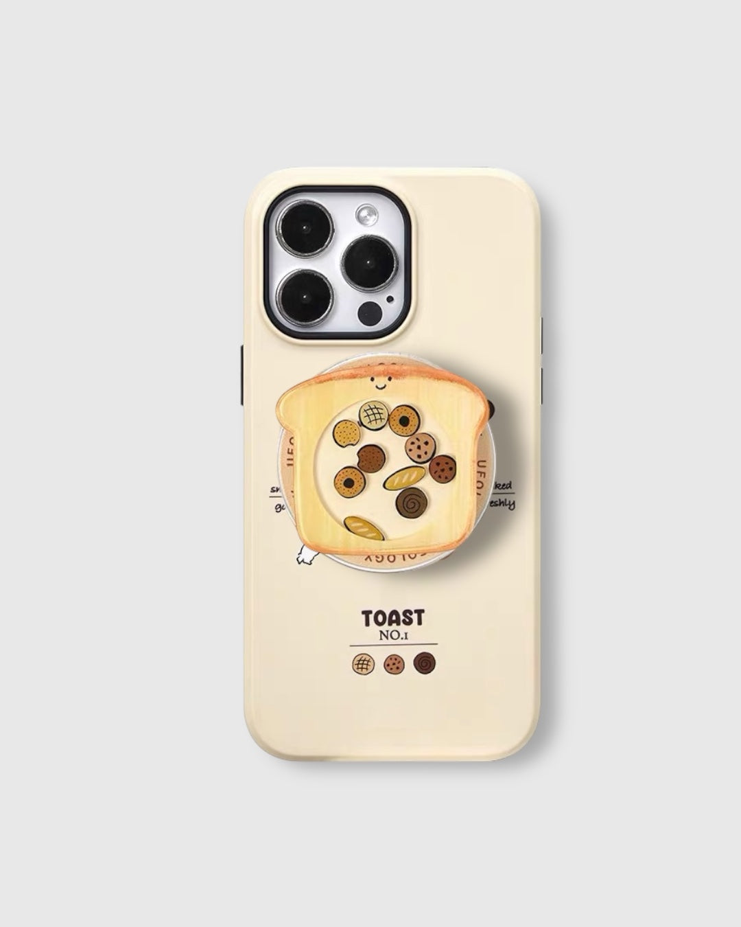 Toast iPhone Case with 3D Grip – Bread-In-Motion Design – STICKY ZOO®