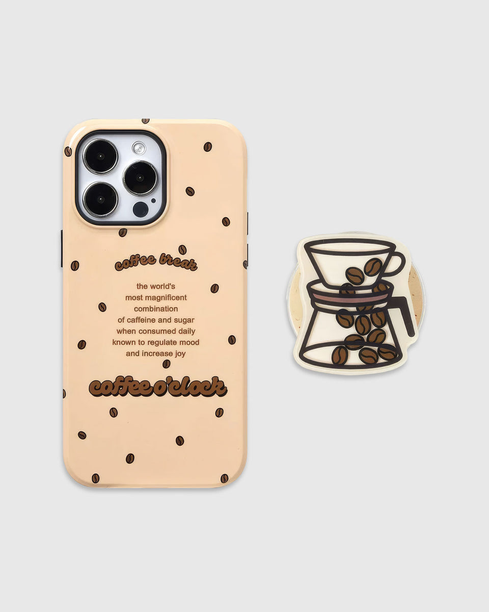 Coffee O’Clock iPhone Phone Case Coffee Quote Slim Protection Gift ...