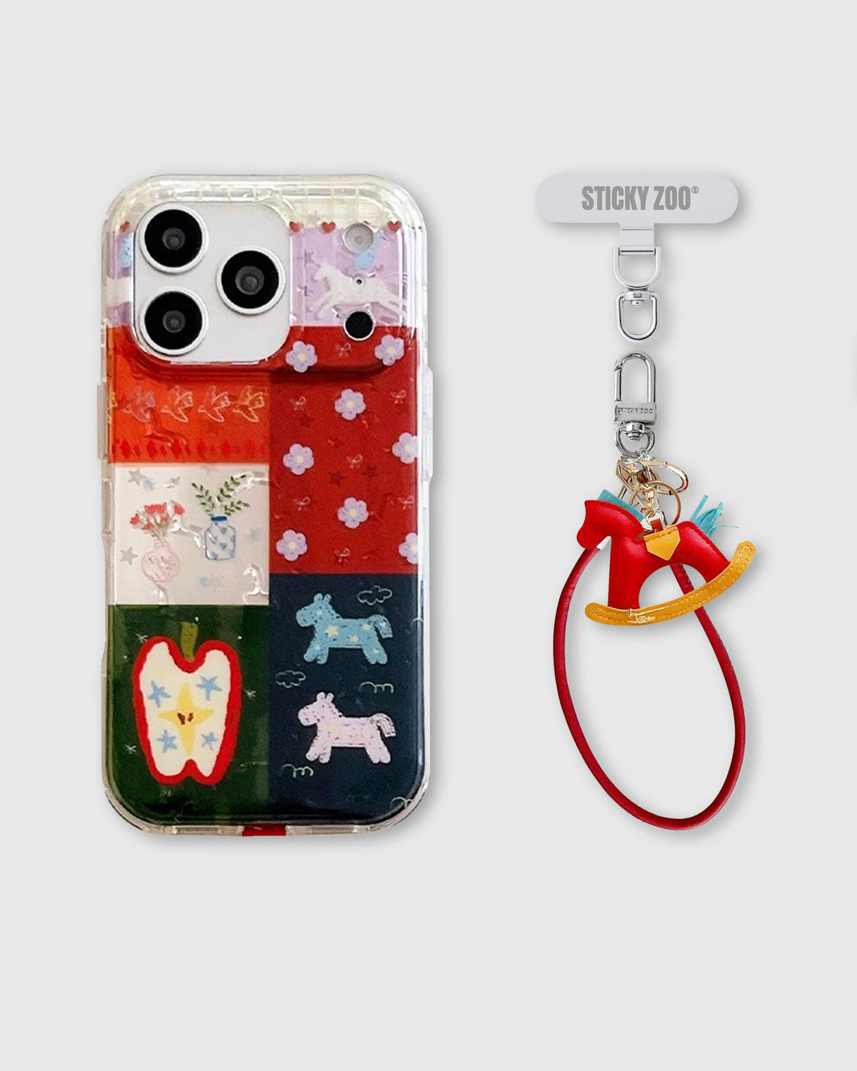 iPhone Phone Case Patchwork Charm Playful MagSafe Strap Gift – STICKY ZOO®